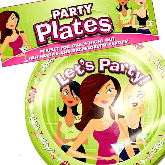 lets party plates - bachelorette party